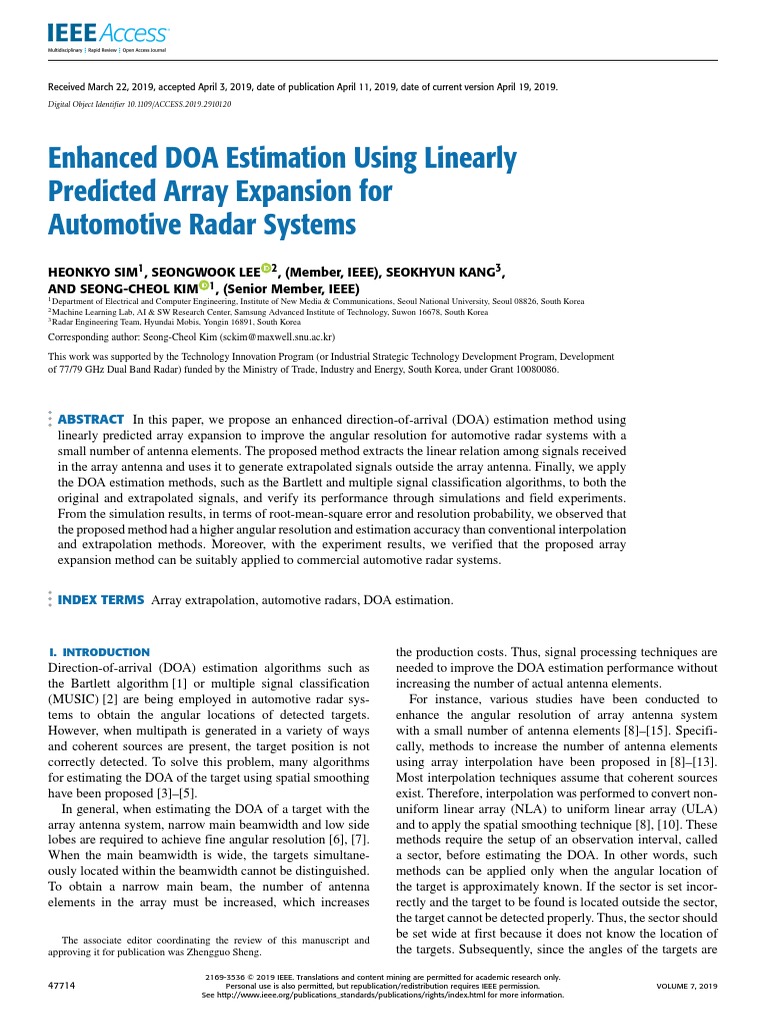 Enhanced DOA Estimation Using Linearly Predicted Array Expansion For ...