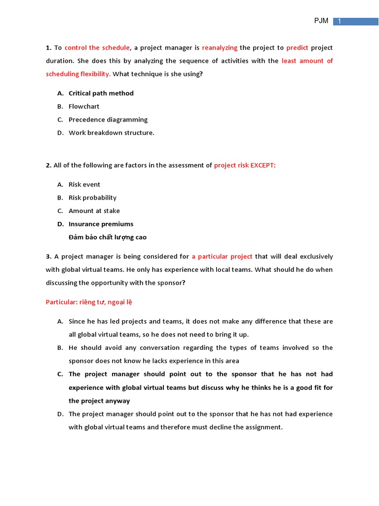 PMA | PDF | Risk Management | Project Management