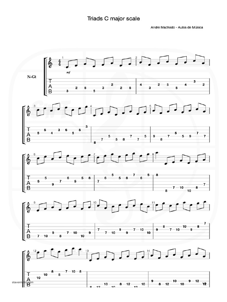 Triads C Major Scale | PDF