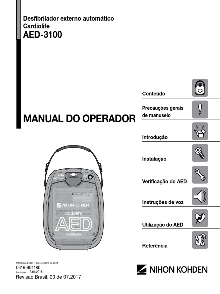 AED-3100 - Manual de Usuário | PDF | Choque (circulatório) | Coração