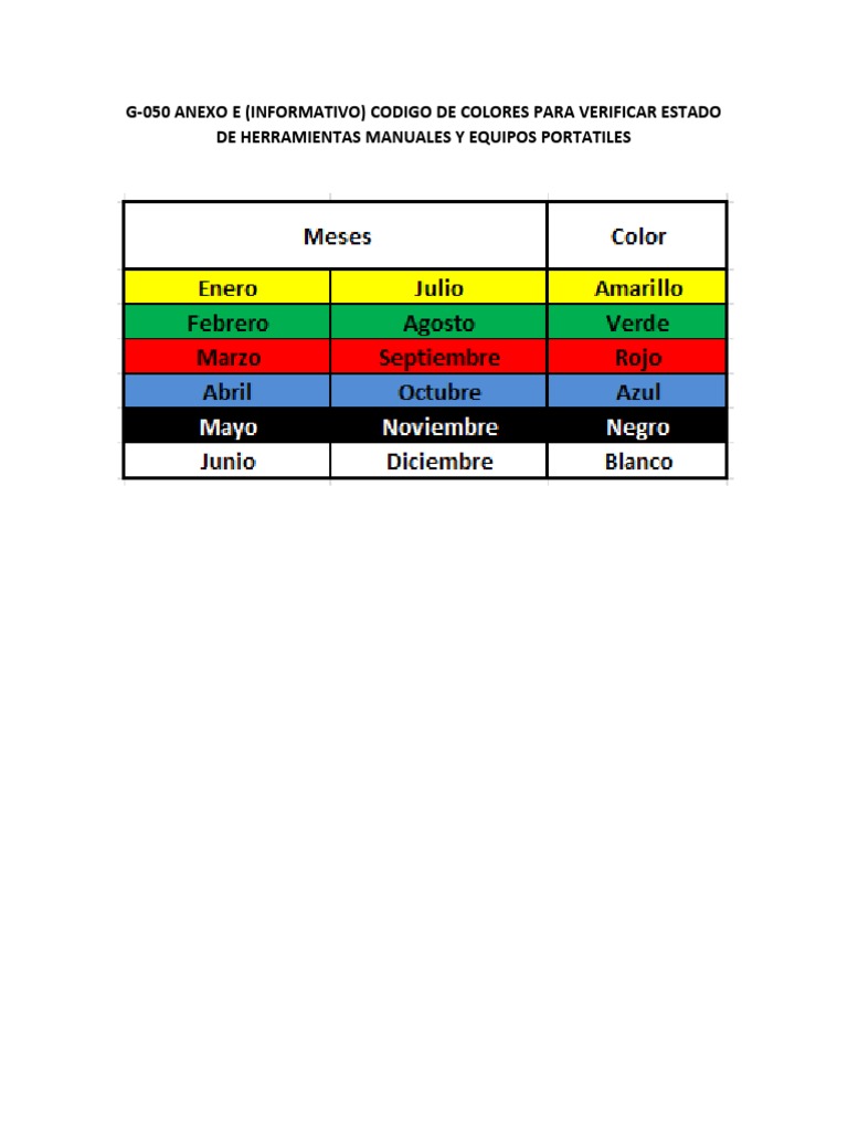 Cinta Del Mes Colores | PDF