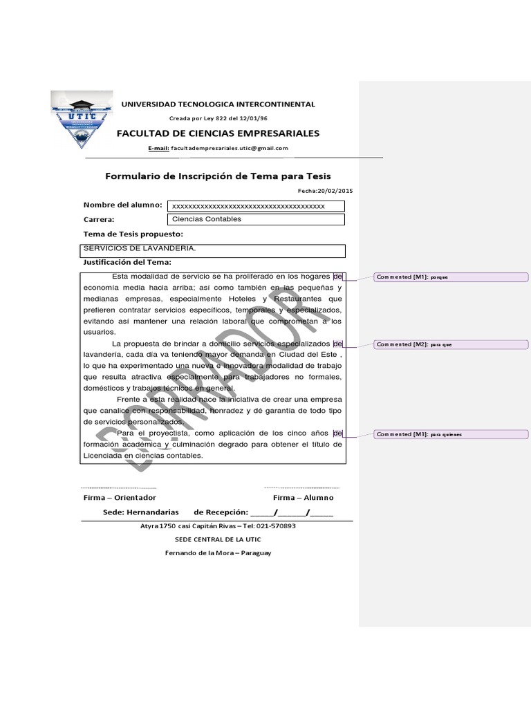 3 - Modelo de Justificacion | PDF