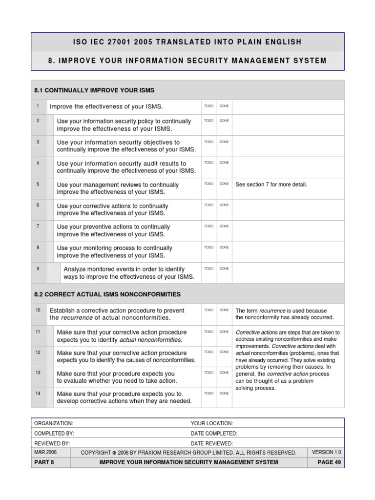 Iso 27001 Sample PDF | PDF