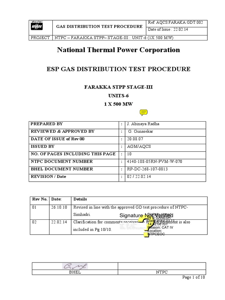 Esp Test Proceduressss | PDF | Pressure Measurement | Duct (Flow)