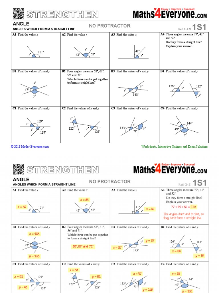First Steps Angles On A Straight Line | PDF | Teaching Mathematics