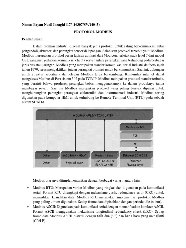Panduan Lengkap Protokol Modbus | PDF