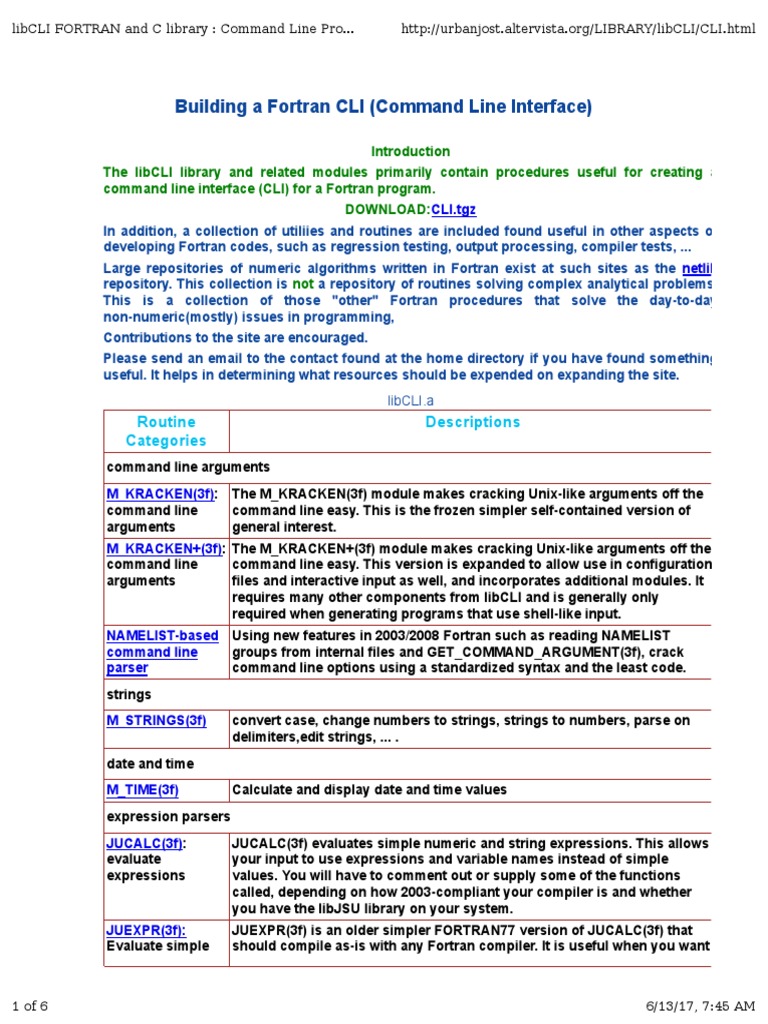 Building A Fortran CLI | PDF | Command Line Interface | C (Programming Language)
