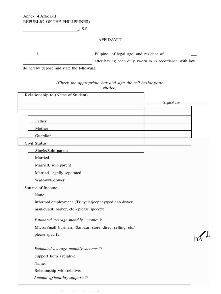 Check The Appropriate Box and Sign The Cell Beside Your Choice | PDF