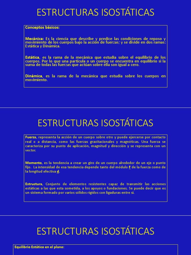 Estructuras Isostáticas y su Equilibrio | PDF | Las leyes del ...