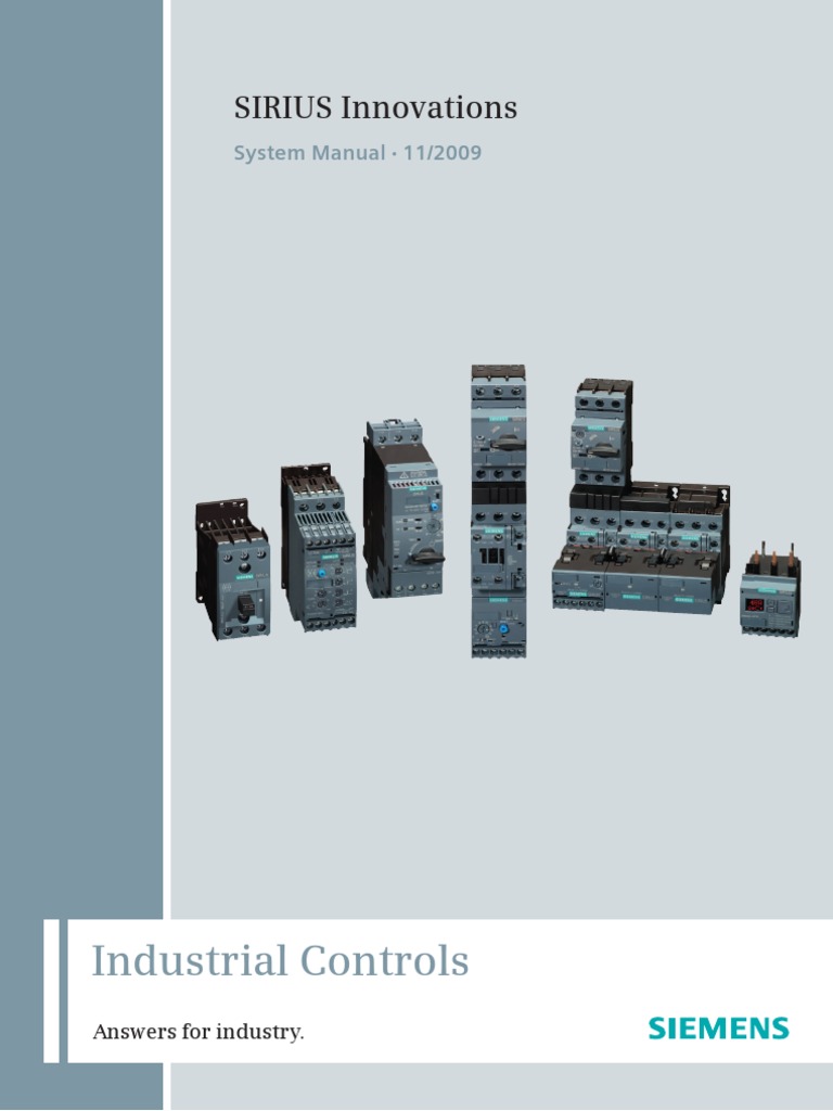 Manual SIRIUS Innovations en-US | PDF | Relay | Modularity