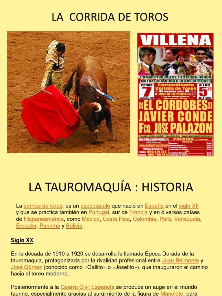 La Corrida de Toros | PDF | Toreo | Deportes de combate