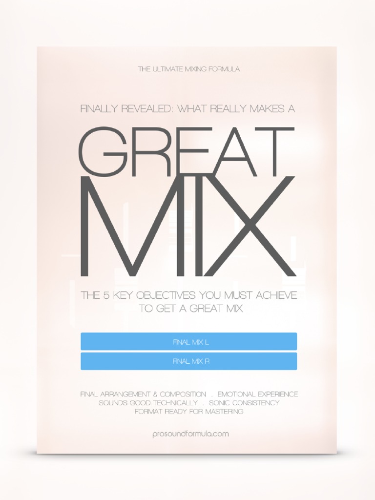 Rob Williams - What Really Makes A Great Mix | PDF | Musical ...