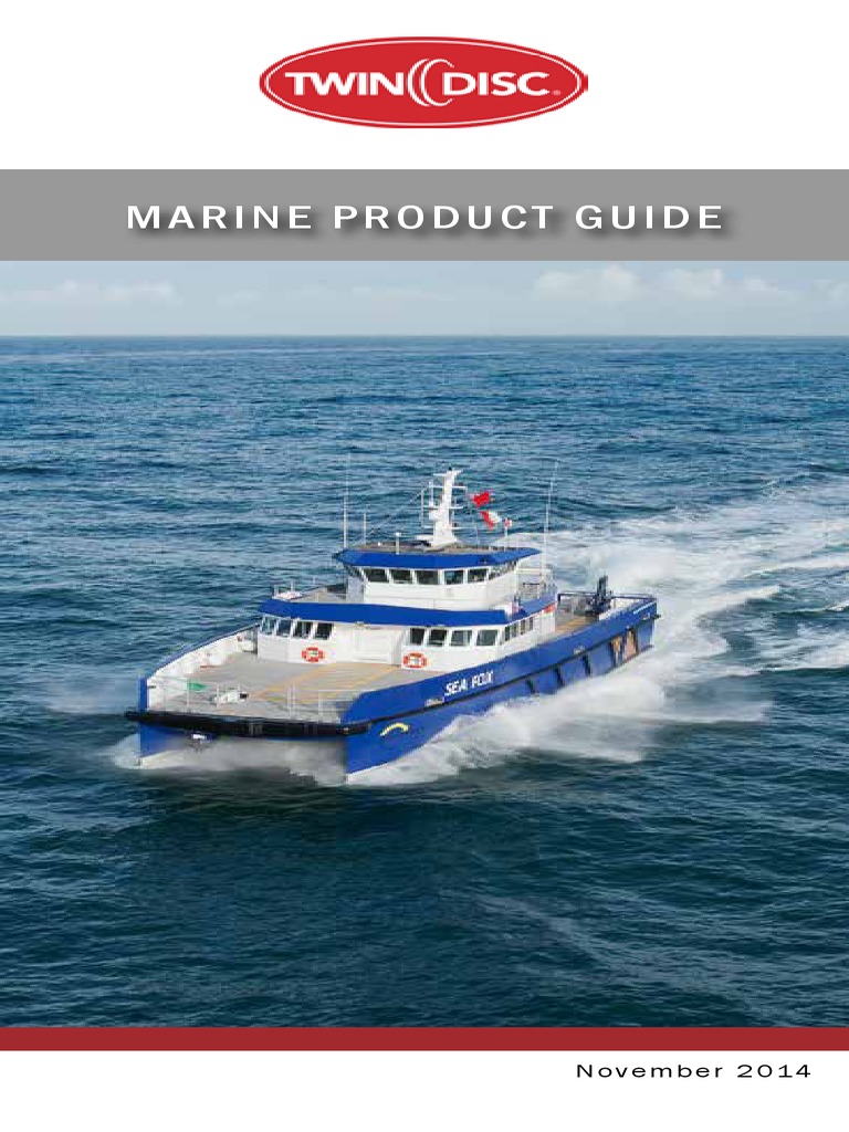 Twin Disc Marine Product Guide | PDF | Propeller | Transmission (Mechanics)