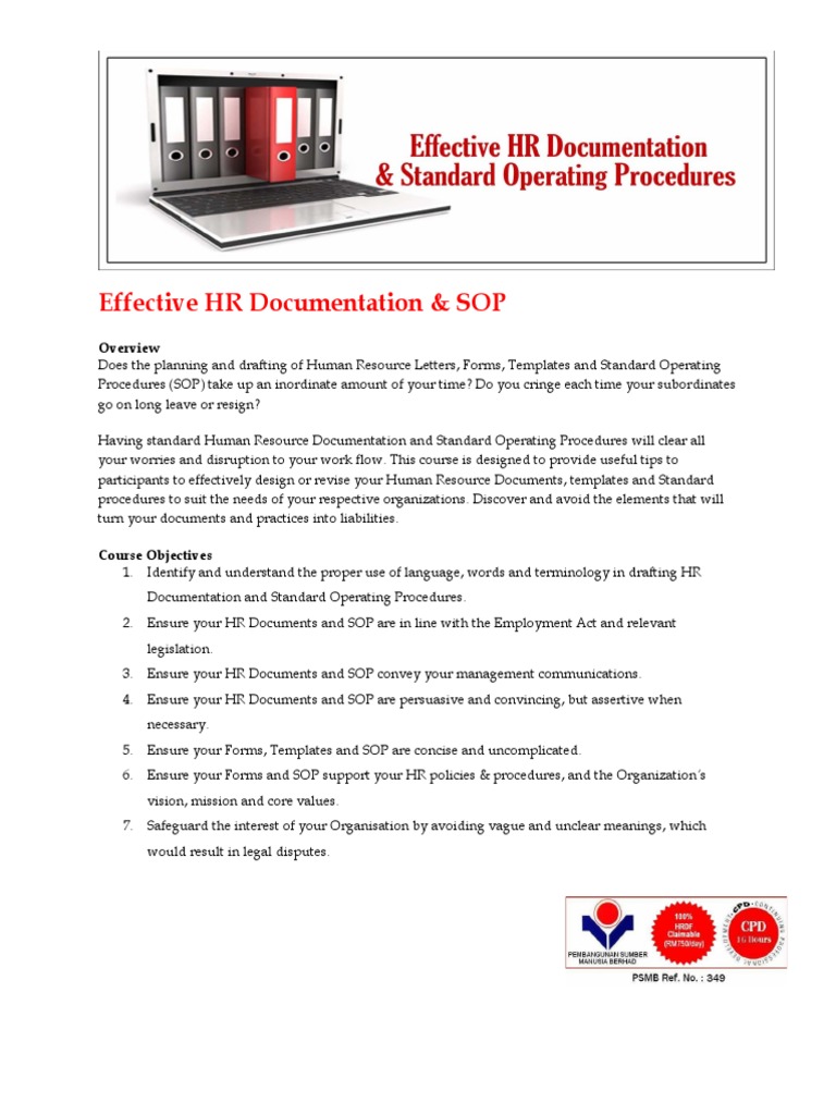 Effective HR Documentation & SOP | PDF | Human Resources | Employment