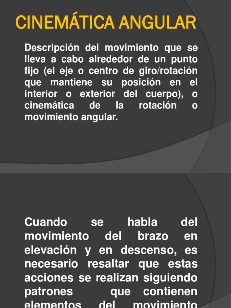 Cinemática Angular | PDF | Cinemática | Mecánica