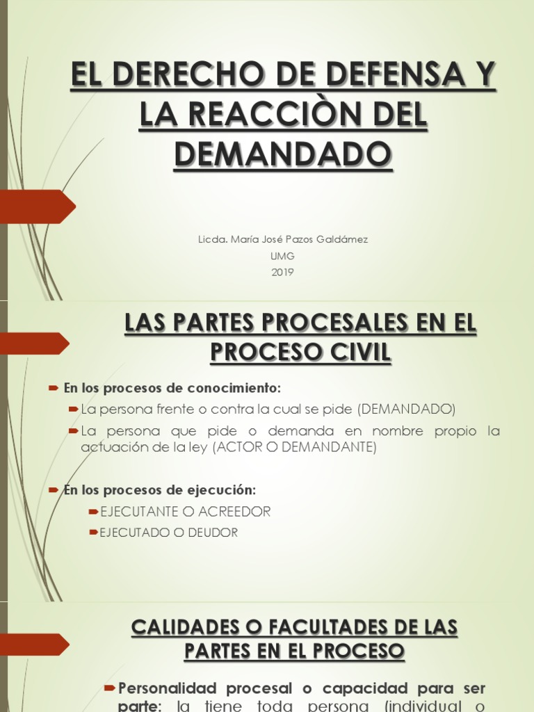 Presentaciòn Derecho de Defensa | PDF | Demanda judicial | Ley procesal