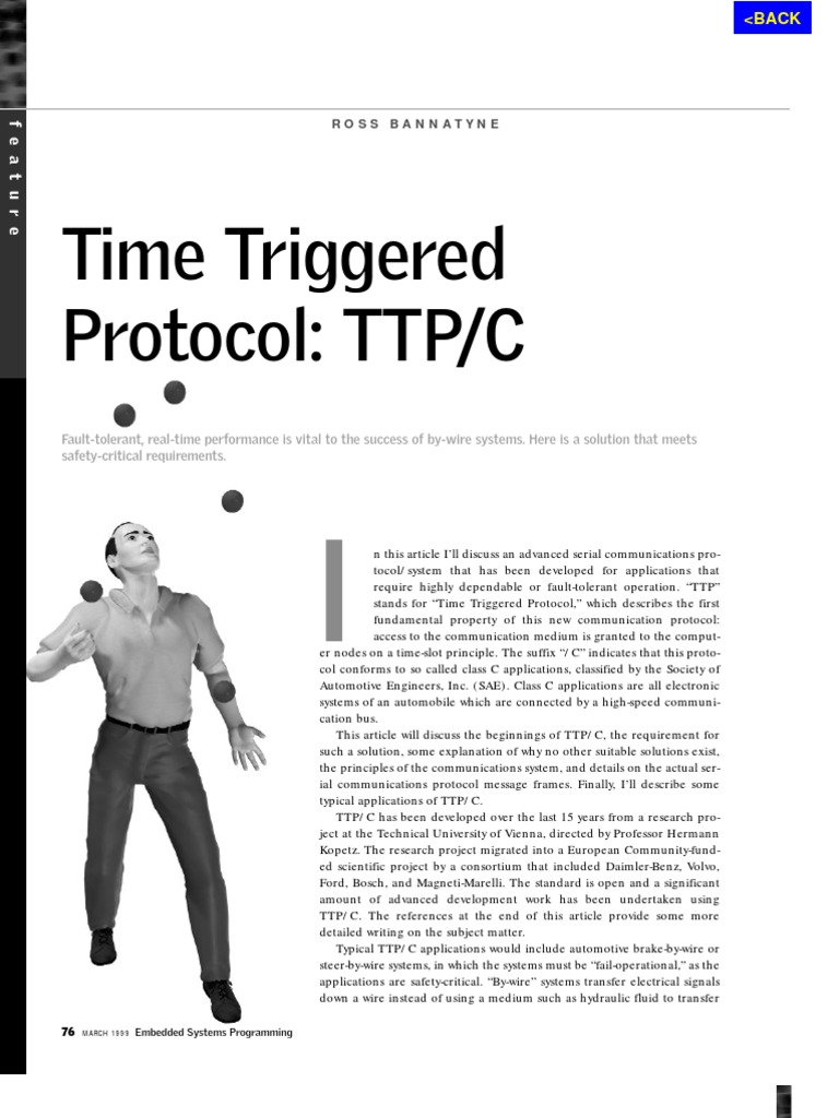 Time Triggered Protocol TTP C | Download Free PDF | Electrical Engineering | Computer Engineering