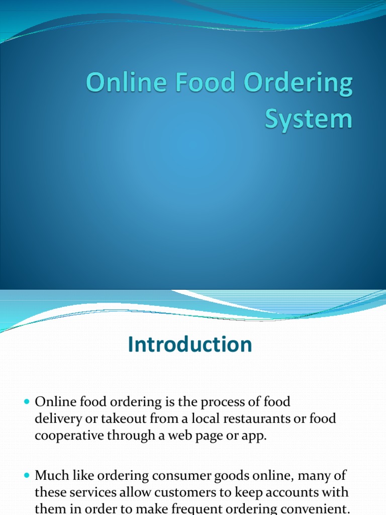 Online Food Ordering and Delivery Management System: A Comprehensive ...