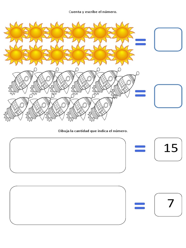 Cuenta y Escribe El Número