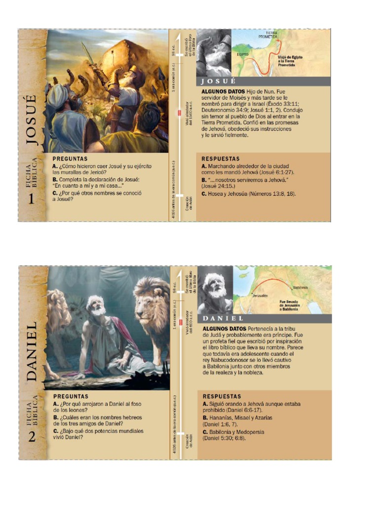 Fichas de Personajes Biblicos | PDF