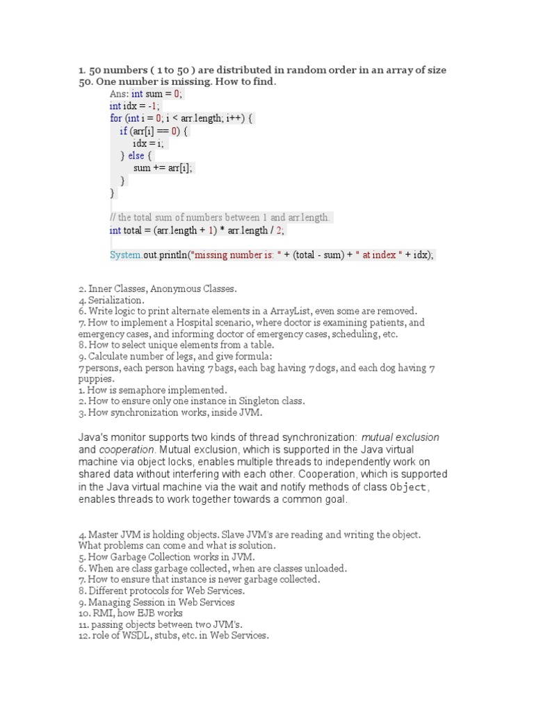 5+ Java - Interview | PDF | Java Platform | Method (Computer Programming)