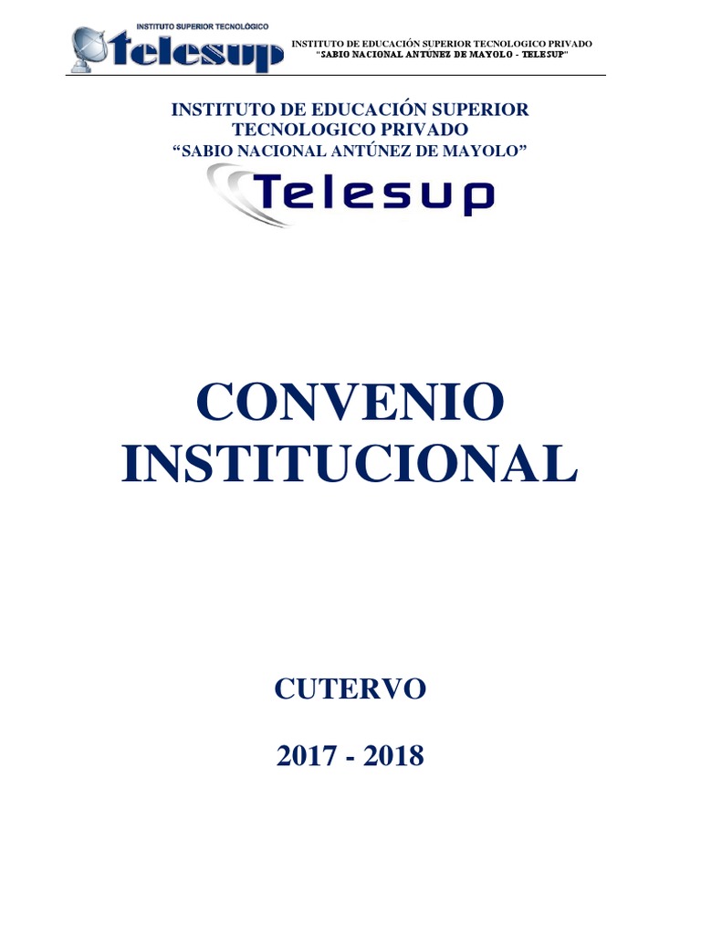 Modelo De Convenio Interinstitucional Pdf Educación Secundaria