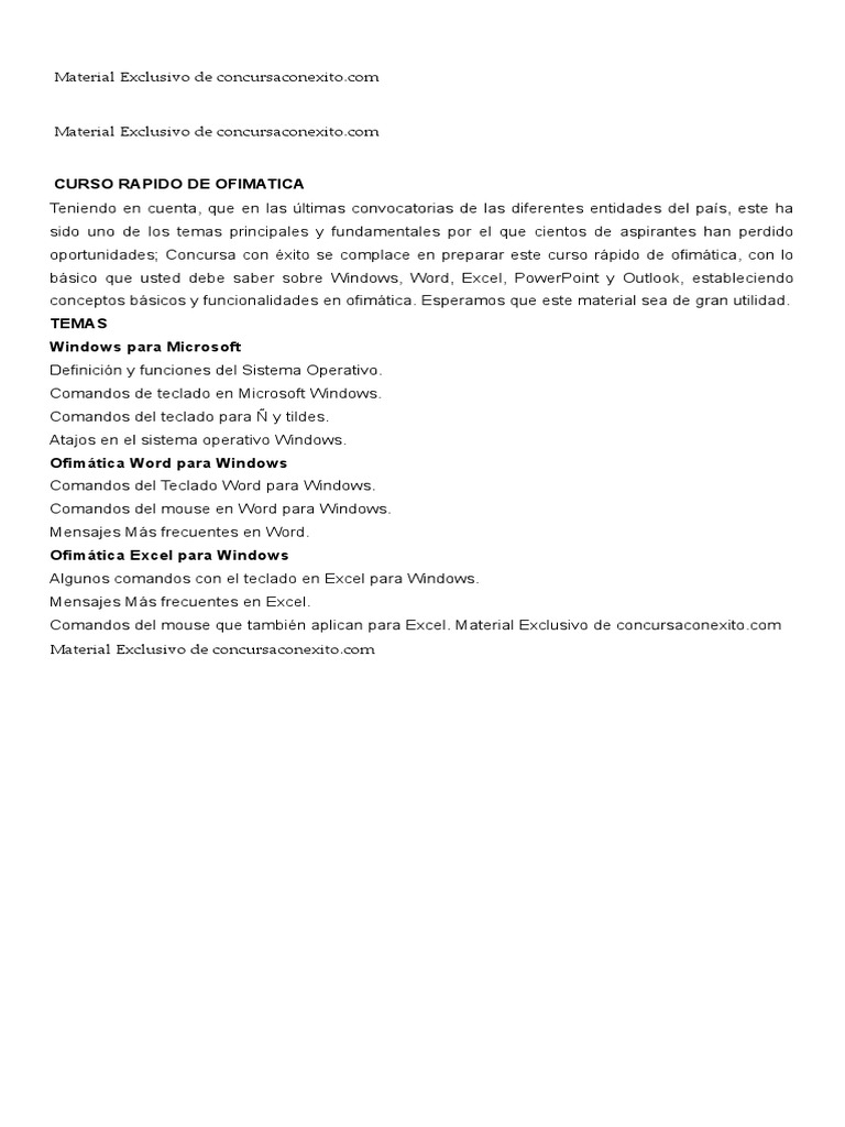 OFIMATICA | PDF | Microsoft Windows | Sistema operativo