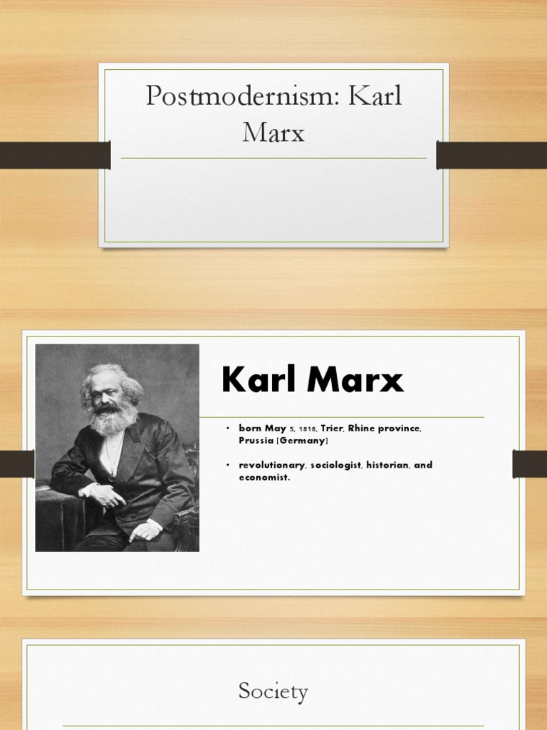 Postmodernism: Karl Marx | PDF | Karl Marx | Philosophical Traditions