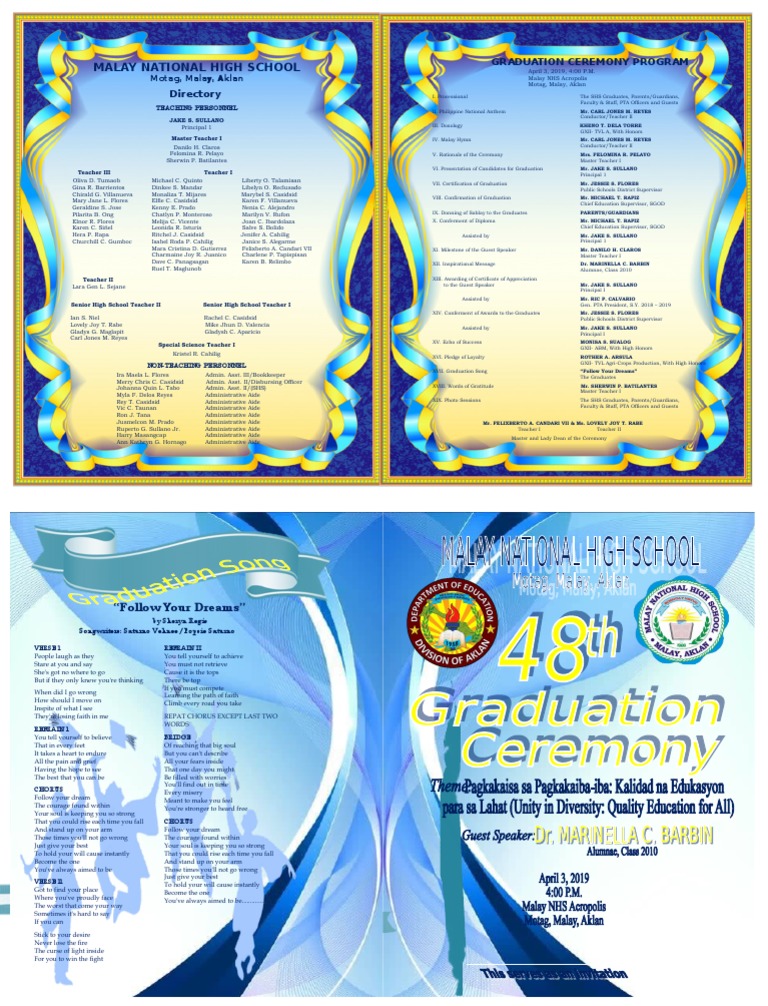 Program Grad2019 | PDF | Refrain | Song Forms
