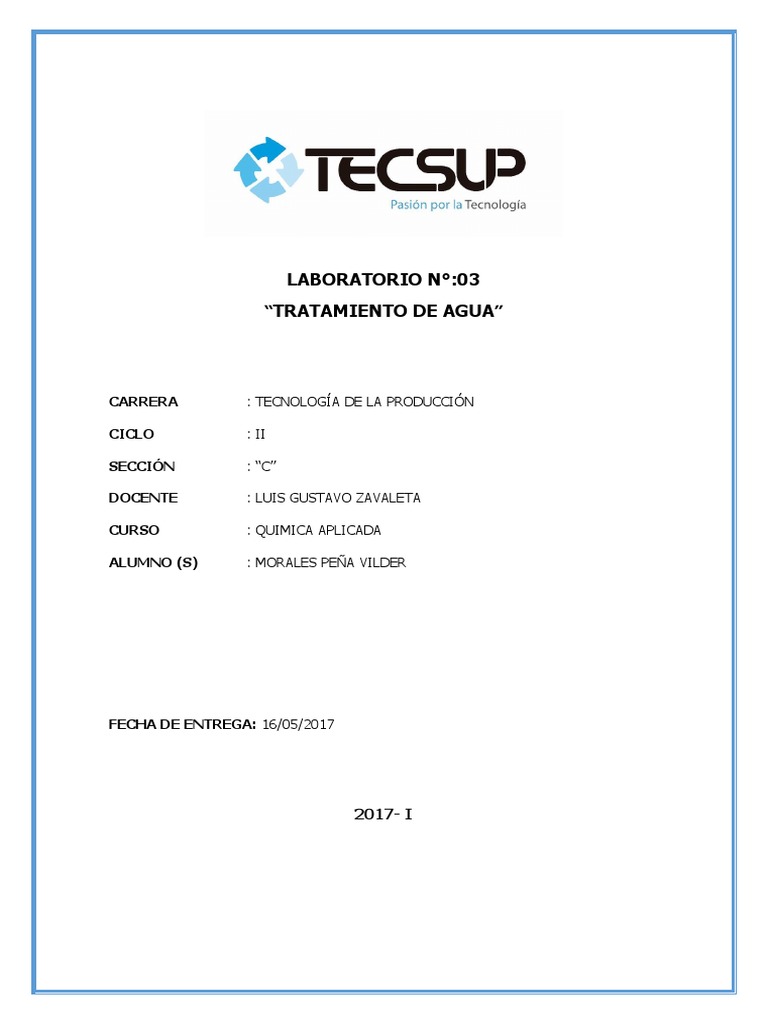 3do Informe Lab - Quimica Apliacda Vilder | PDF | Ultravioleta | Agua