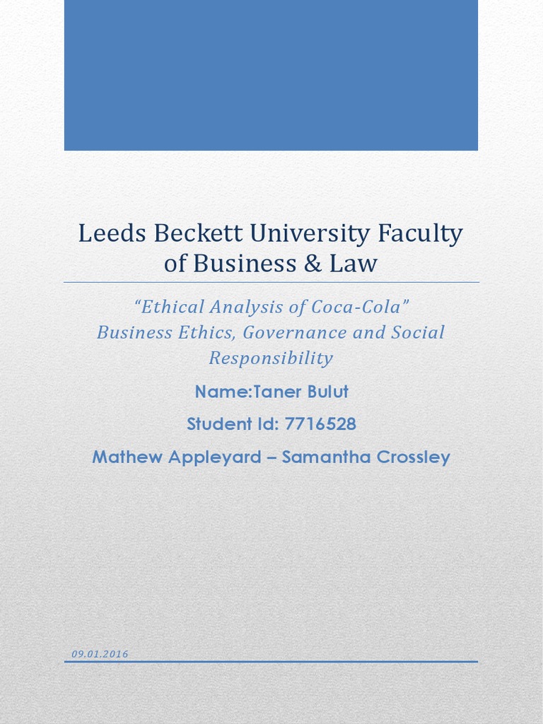 Ethical Issues of Coca-Cola in India | PDF | Corporate Social ...