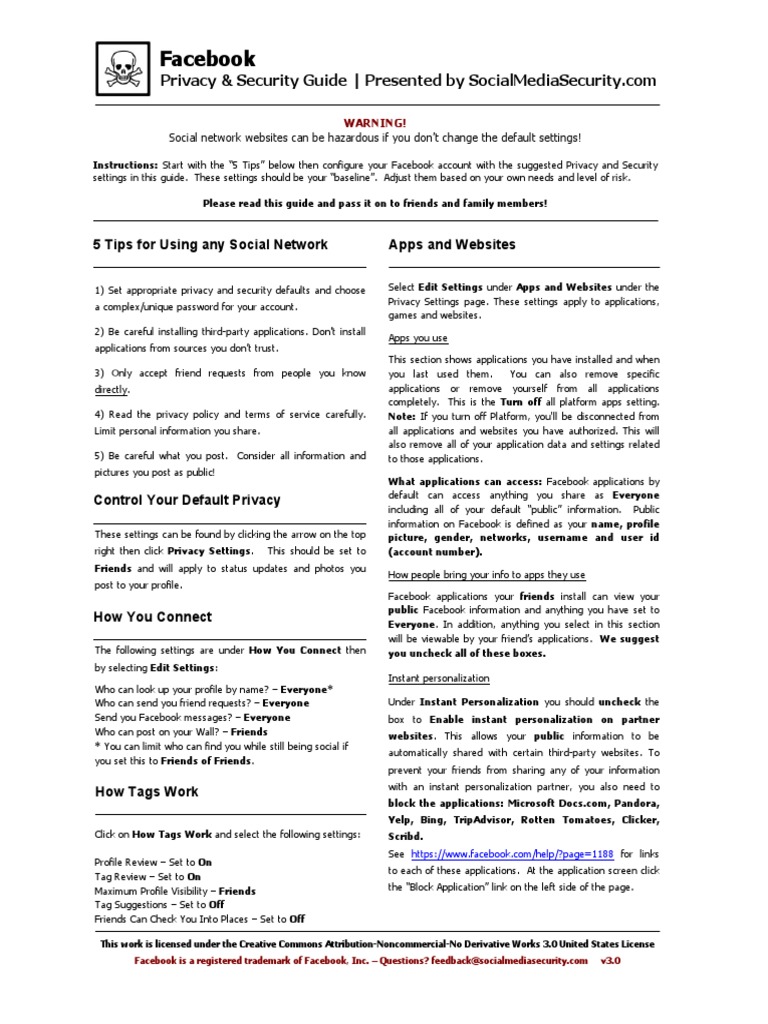Facebook Privacy and Security Guide | PDF | Facebook | Privacy