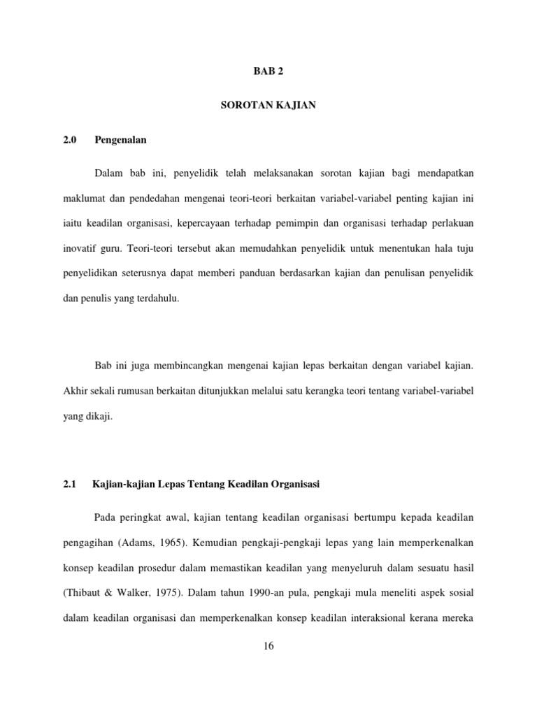 Bab 2 Sorotan Kajian | PDF