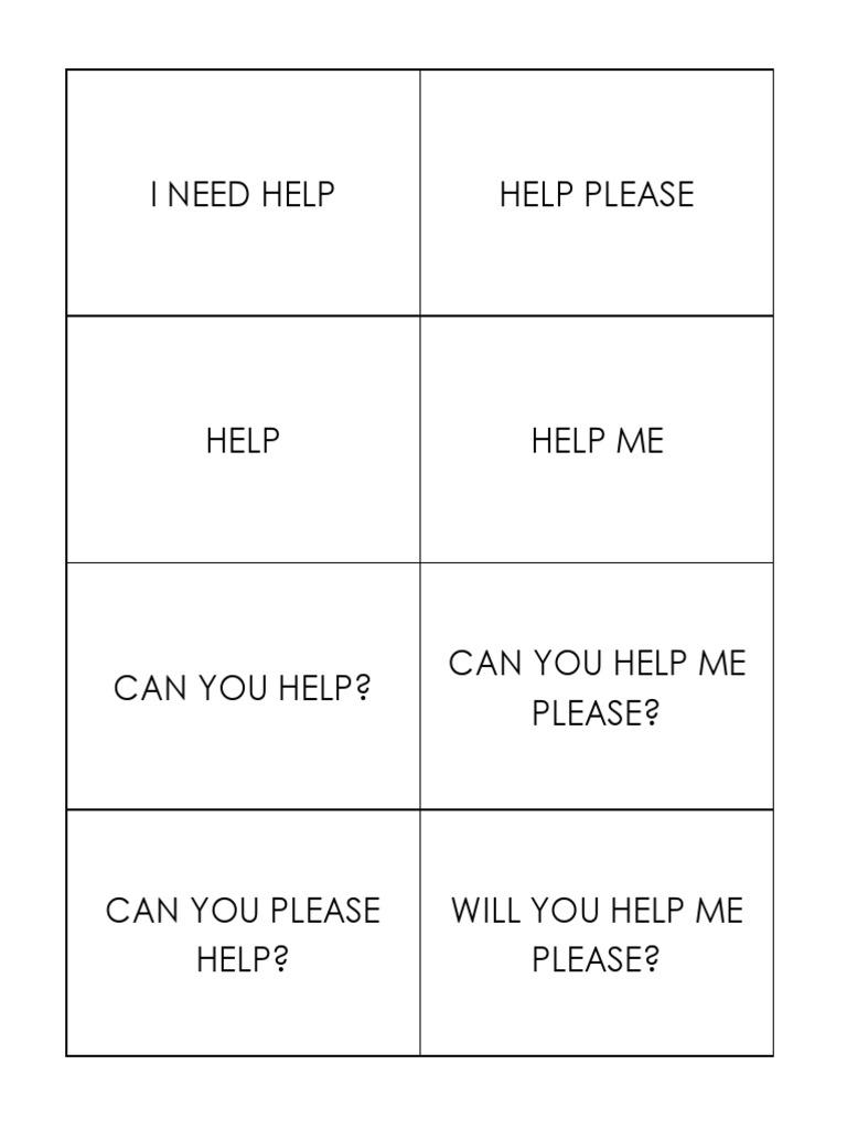 Autism Help Cards | PDF