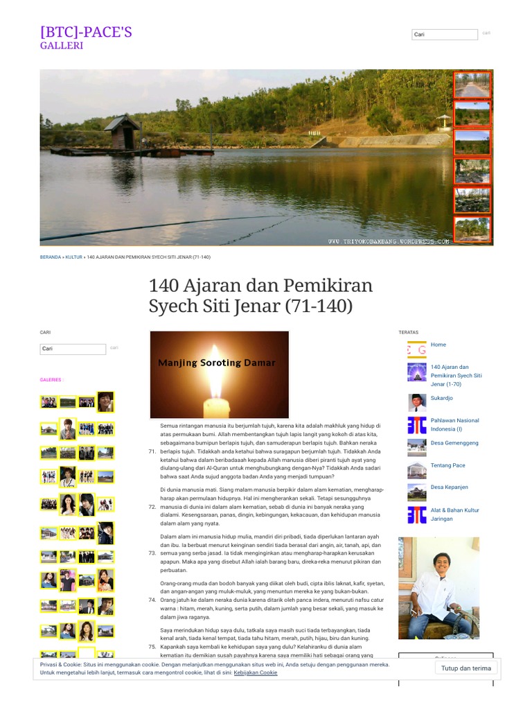 140 Ajaran Dan Pemikiran Syech Siti Jenar (71-140) (BTC) - PACE's | PDF