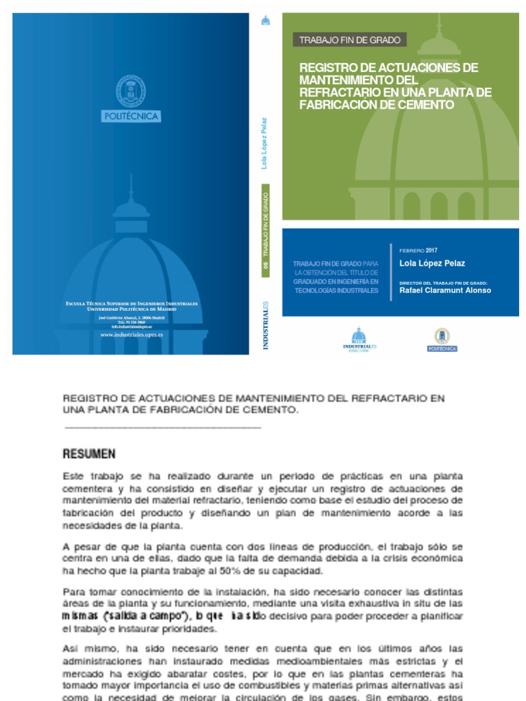 Refractarios en Caldera | PDF | Cemento | Revestimiento