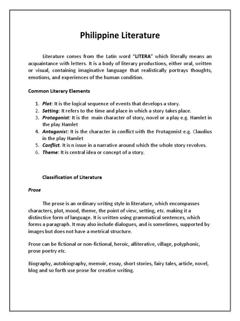 Philippine Literature 2 | PDF | Prose | Poetry