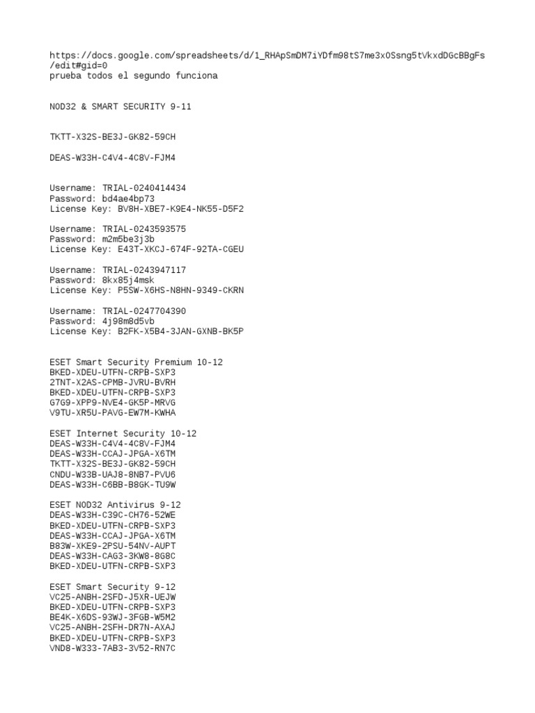 Seriales Nod32 2019 | PDF