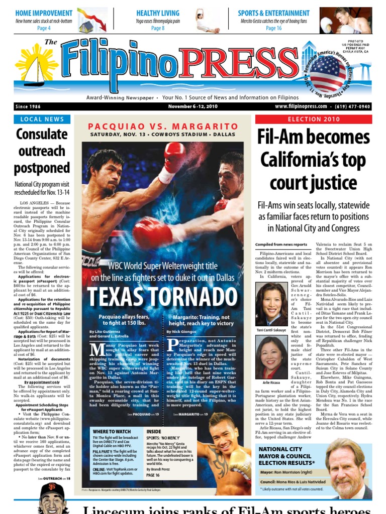 Filipino Press Digital Edition - Nov. 6-12, 2010 | PDF | Millennium ...