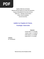 Ley Orgánica de Ciencia y Tecnología LOCTI | PDF | Innovación | Venezuela