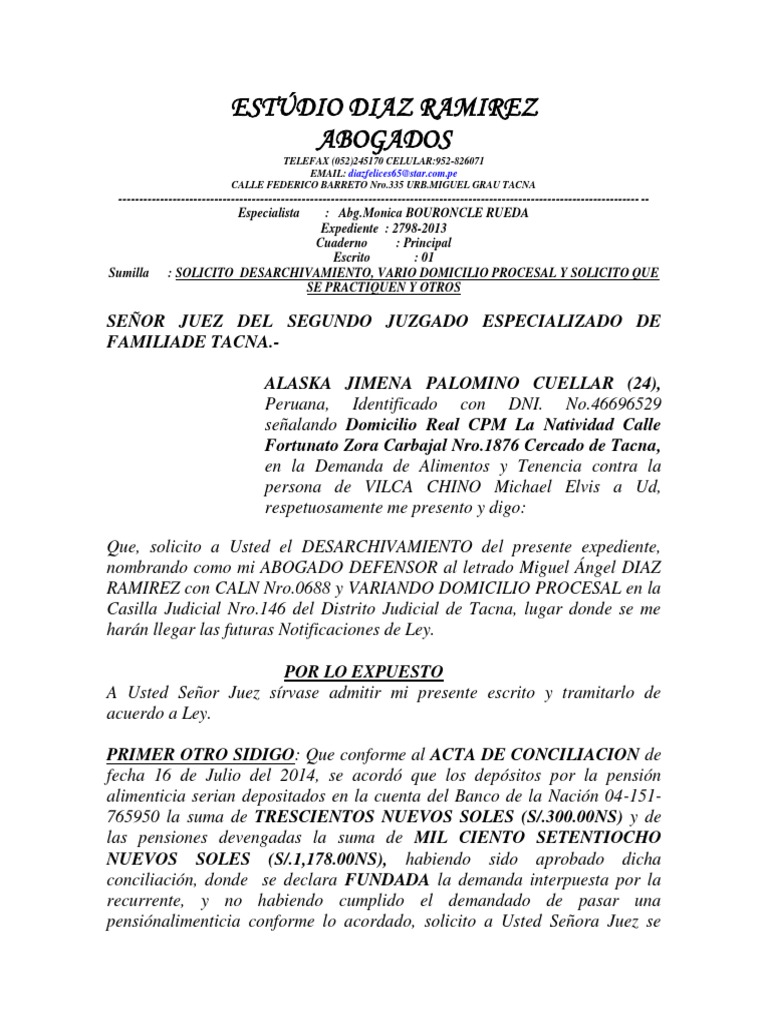 Solicitud De Desarchivamiento De Expediente Conflicto Proceso