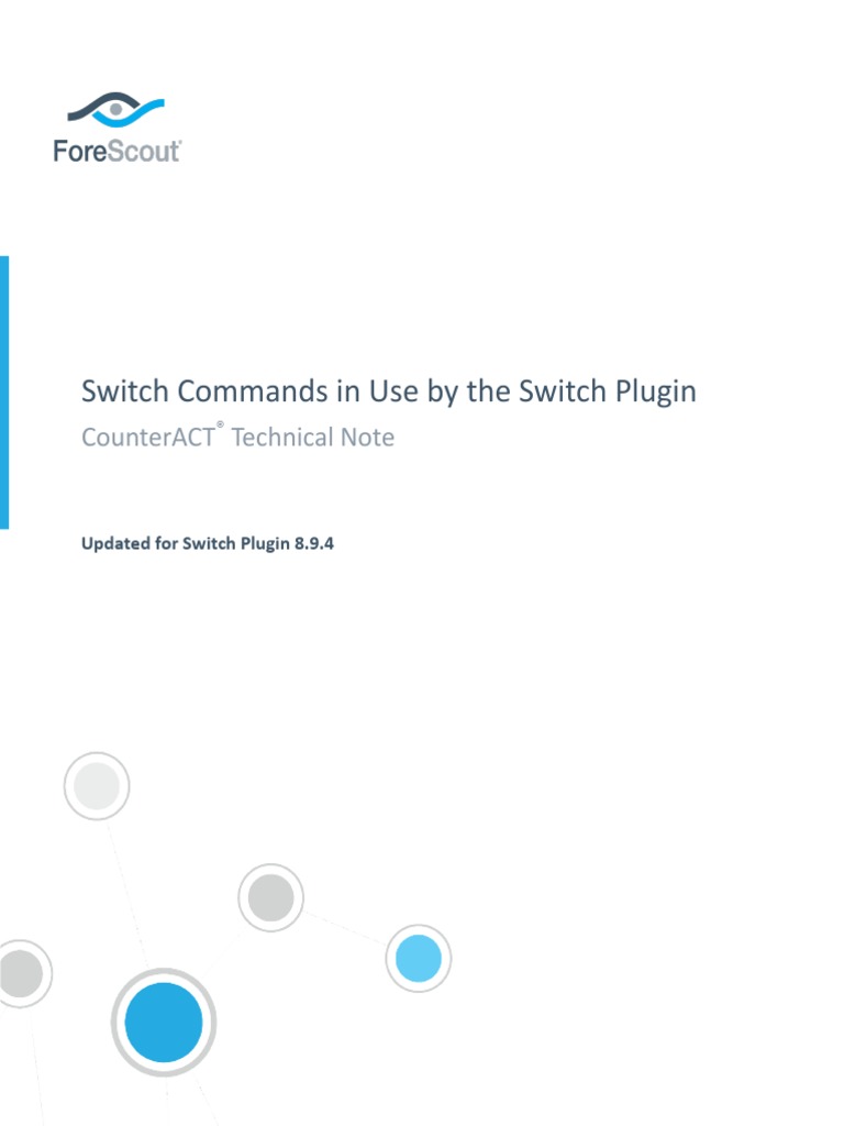 CounterACT Switch Commands in Use by The Switch Plugin v8.9.4 | PDF | Command Line Interface ...