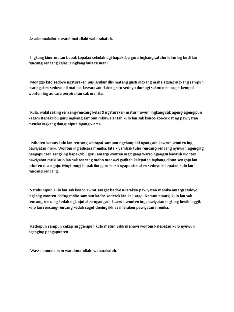 Pidato Tidak Resmi | PDF