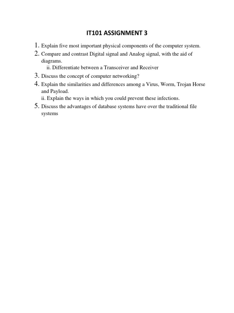 Assignment 4 IT101 | PDF