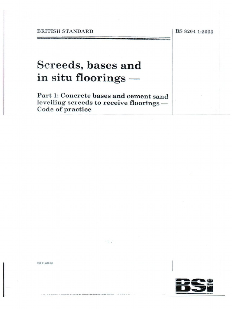 BS 8204 Screeds | PDF