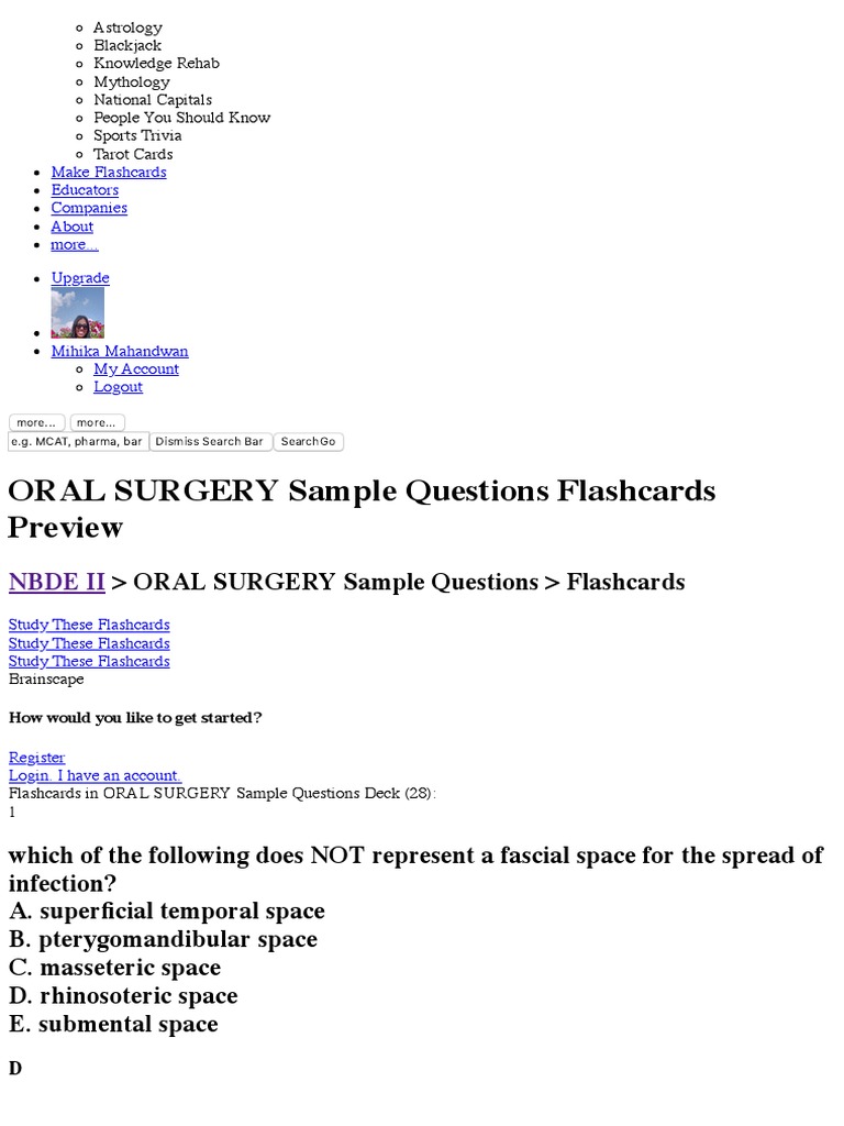 ORAL SURGERY Flashcards | PDF | Dental Implant | Orthodontics