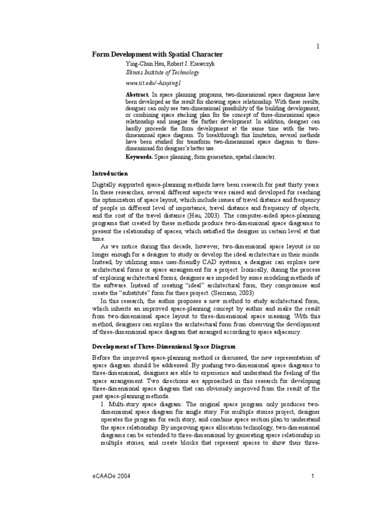 Form Development With Spatial Character | PDF | Shape | Space