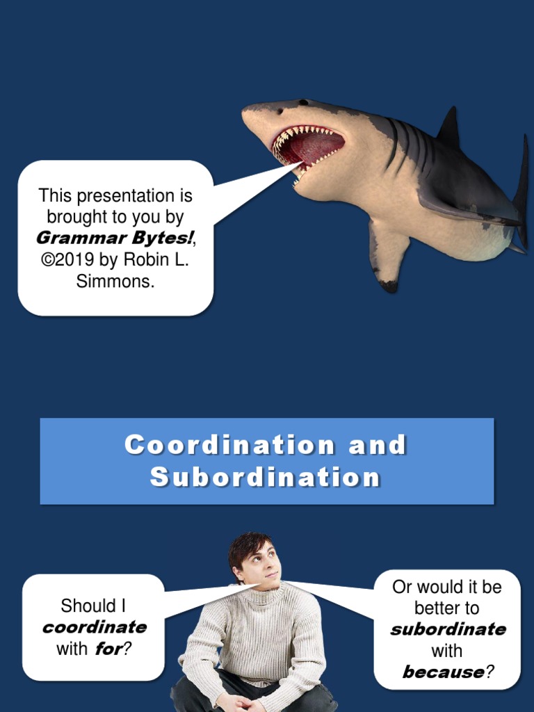 Coordinate Subordinate | PDF | Language Mechanics