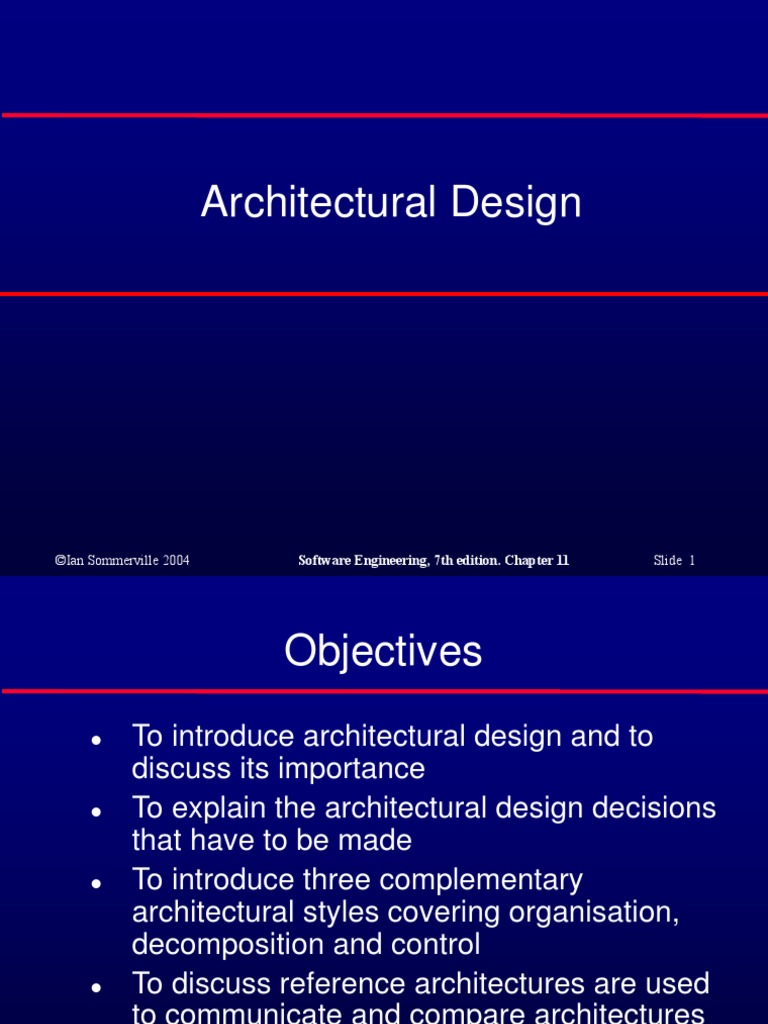 Software Engineering Chapter 11 | PDF | Software Architecture | Object ...