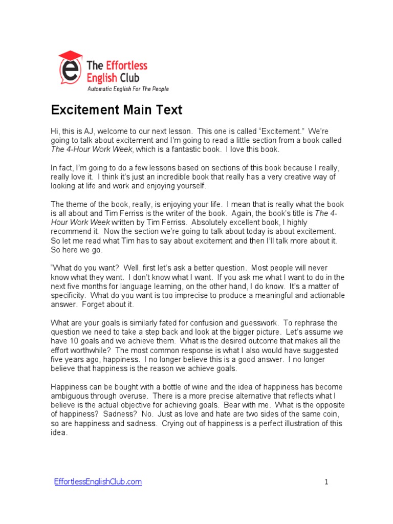 The Power of Excitement: Why Choosing Exciting Goals is Key to Passion ...